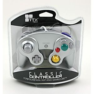 New Nintendo Gamecube Wii Silver Controller