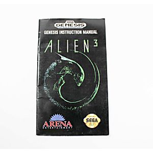 Manual - Alien 3 - Sega Genesis