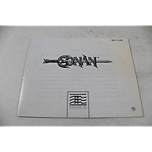 Manual - Conan The Barbarian - Very Rare Nes Nintendo
