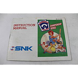 Manual - Little League Baseball - Rare Nes Nintendo