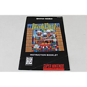 Manual - Breakthru - Snes Super Nintendo
